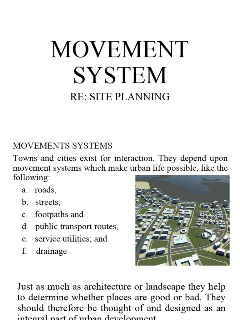 Lec 8 - Movement System Re Site Planning | PDF