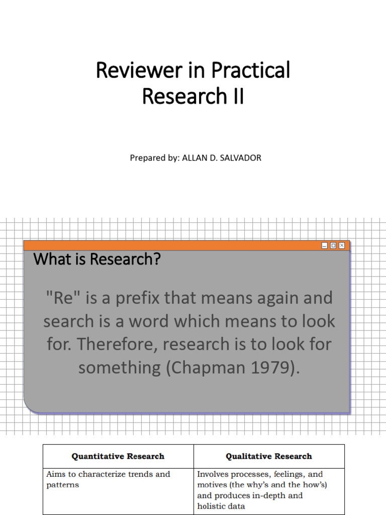 Reviewer in Practical Research II 2024 PDF | PDF