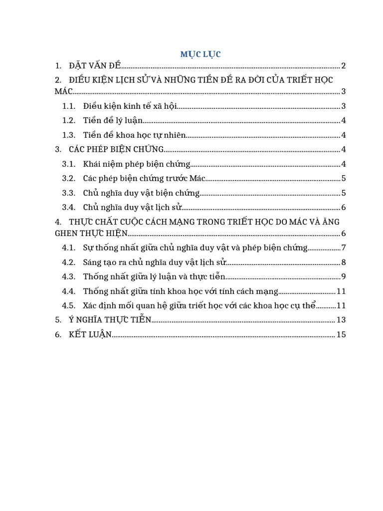 Tieu Luan Thuc Chat Cuoc Cach Cach Trong Triet Hoc Do Mac Va Angghen ...