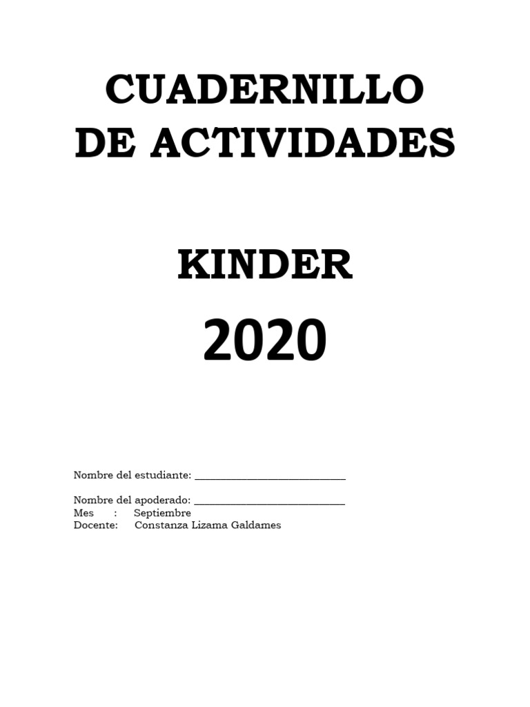 Cuadernillo de Actividades Kinder | PDF