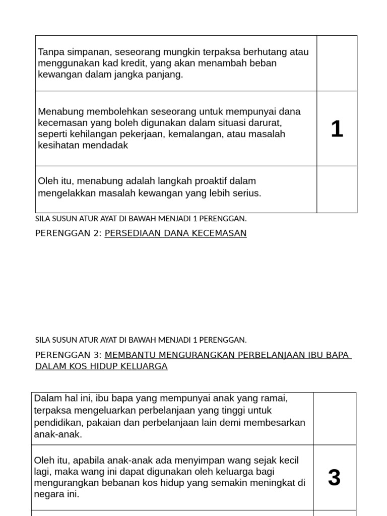 Karangan Faedah Menabung Pdf