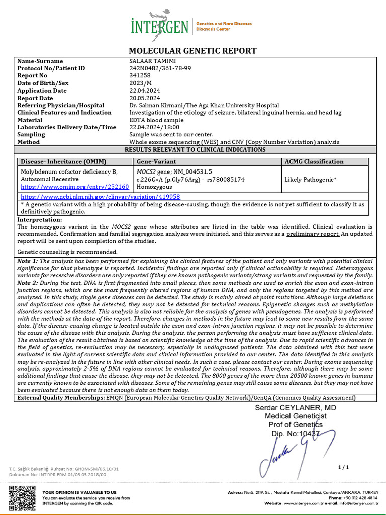 Dna Report Rare Disease | PDF | Genetics | Self-Improvement
