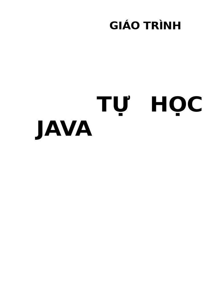 Giáo Trình Java | PDF