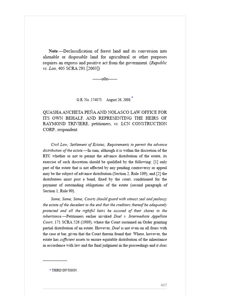 Quasha ANcheta Pena and NOlasco v. LCN Construction | PDF