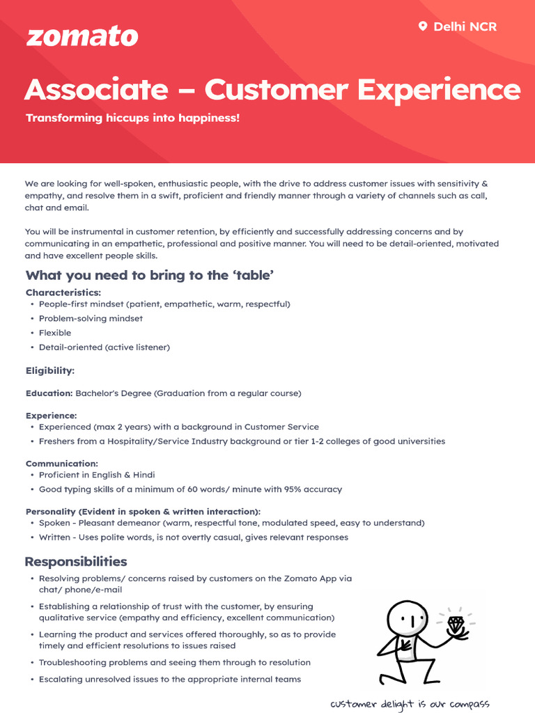 JD - Customer Experience | PDF