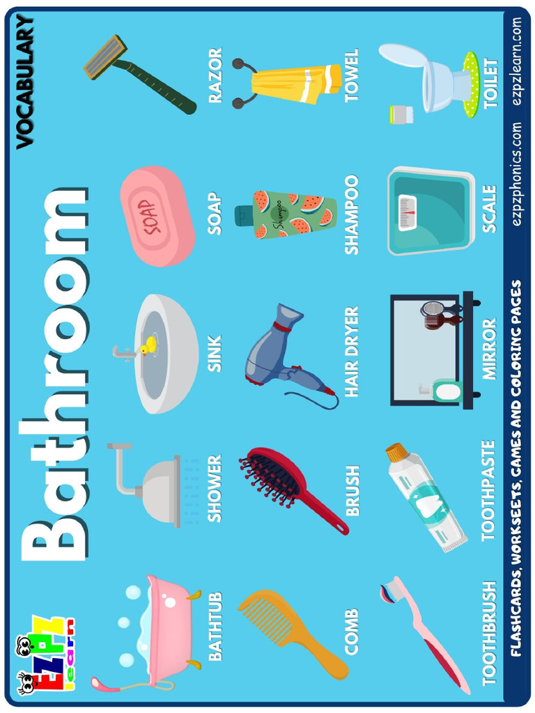 Bathroom Vocabulary Picture Dictionary Join Now For Free Flashcards ...