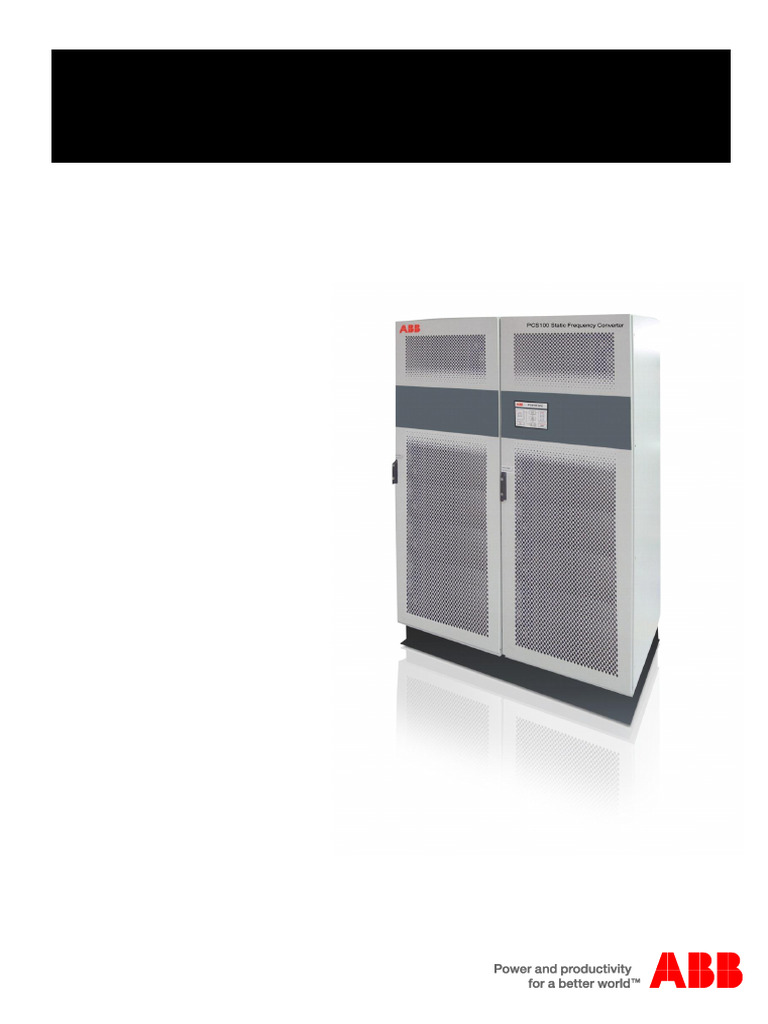Static Frecuency Converter ABB PSC100 SFC User Manual | PDF