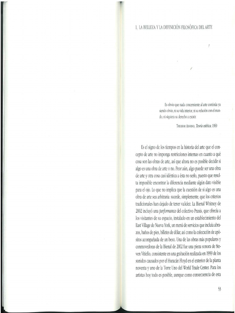 Danto. La Belleza y La Definición Filosófica Del Arte | PDF
