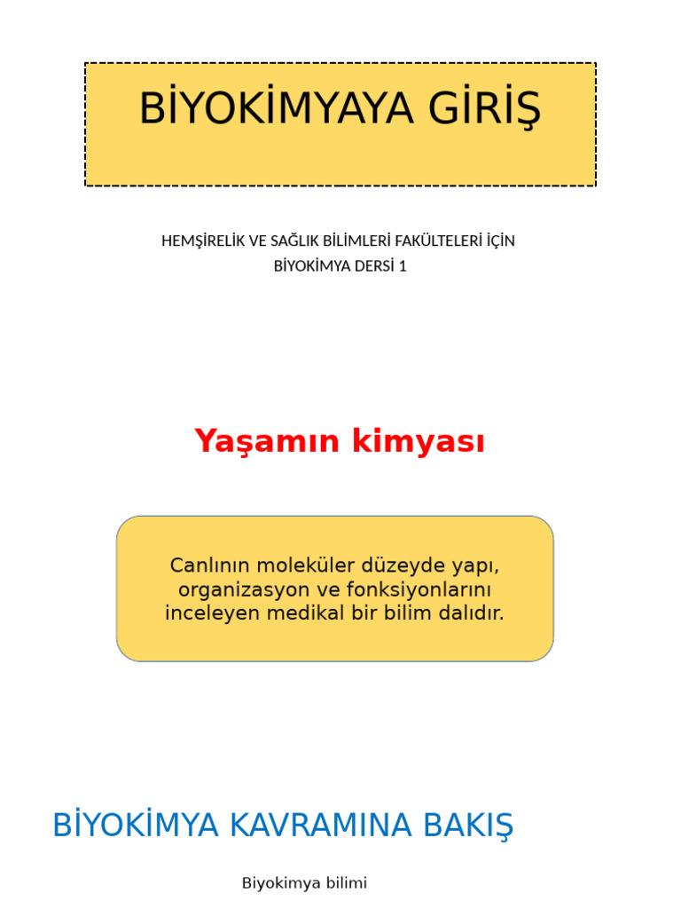 Bi̇yo. 1 Gi̇ri̇ş | PDF