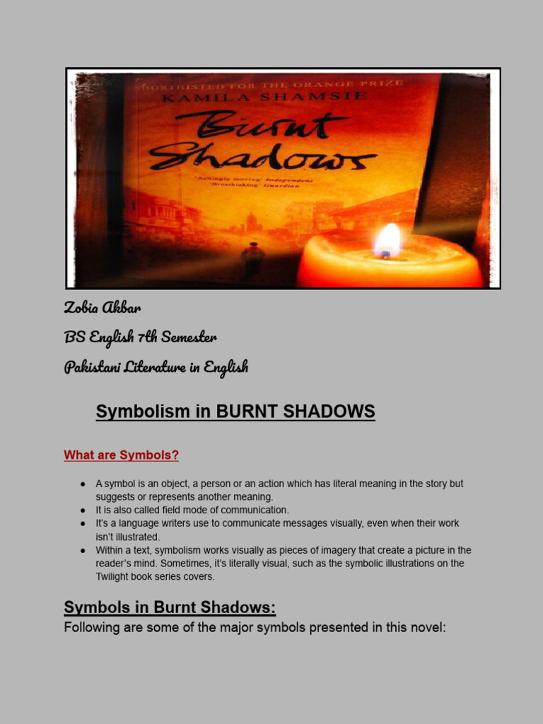 Burnt Shadows Themes | PDF