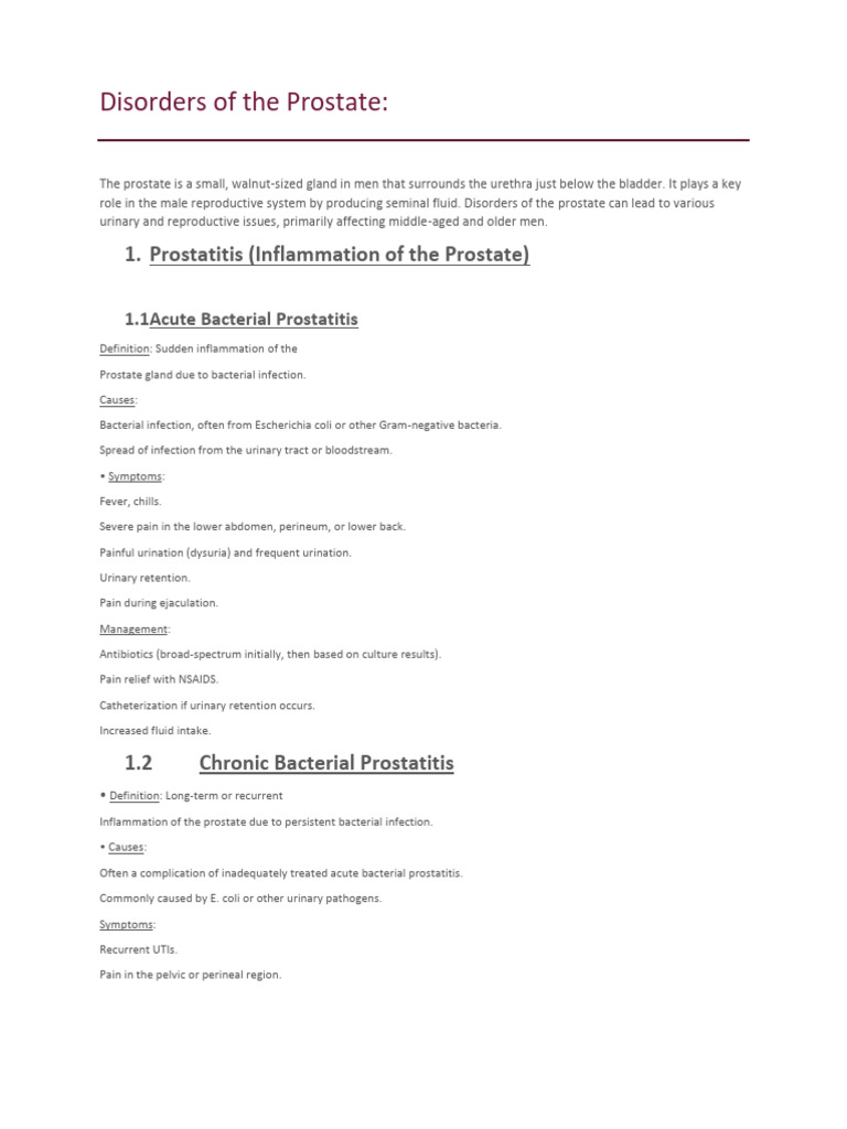 Document (3) Prostate Disorders | PDF | Prostate | Wellness