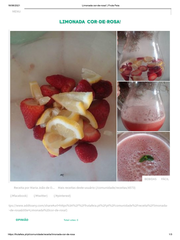 Limonada Cor-De-Rosa! - Fruta Feia | PDF