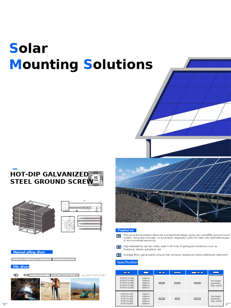 DAH Solar Mounting Solutions-GROUND SCREW | PDF