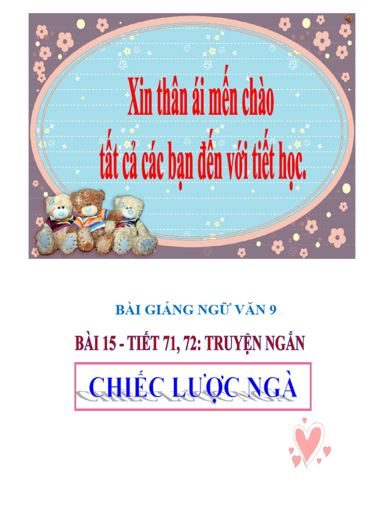 Bai Giang Chiec Luoc Nga Ngu Van 9 | PDF