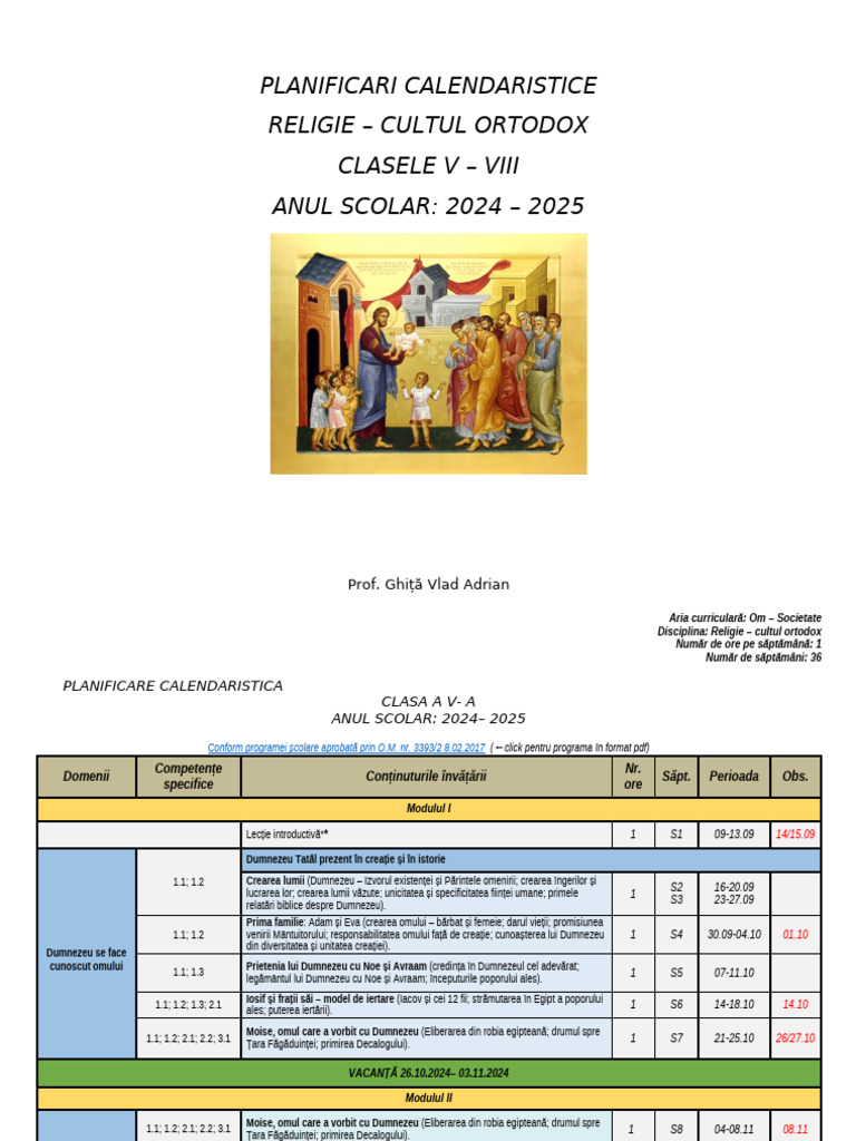 Corectat - Planificări (Clasele V-VIII) | PDF