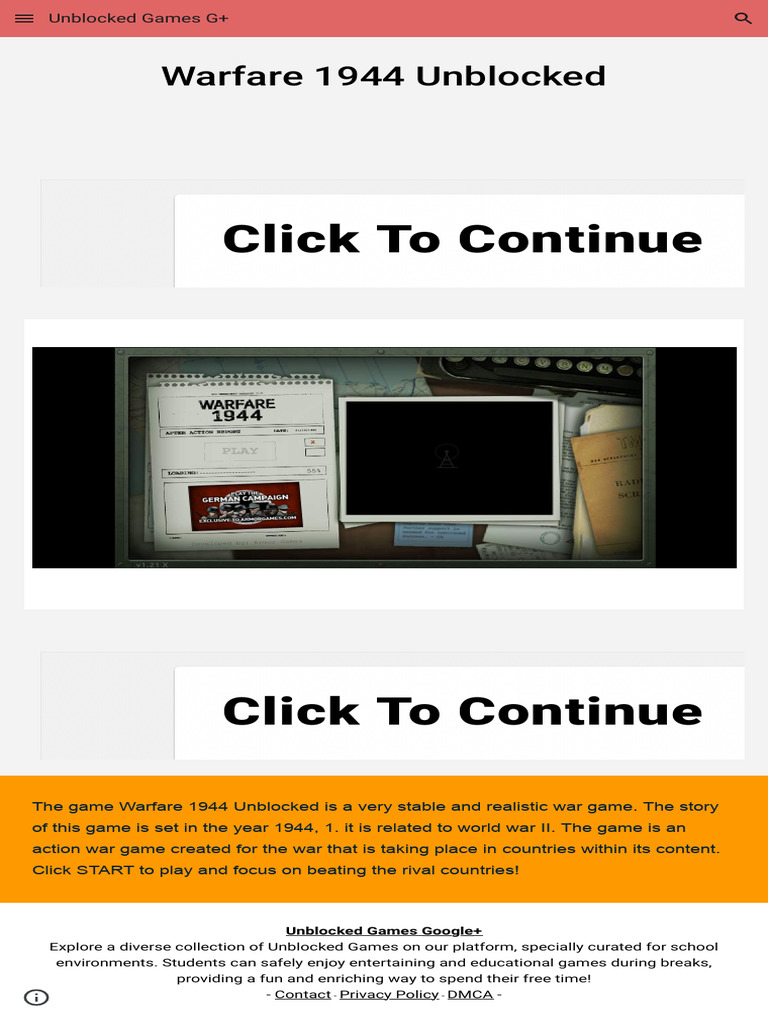 Unblocked Games G+ - Warfare 1944 | PDF