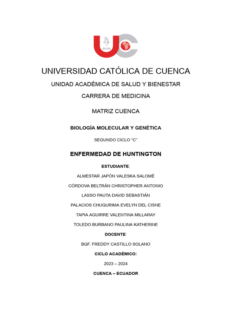 Enfermedad de Huntington | PDF