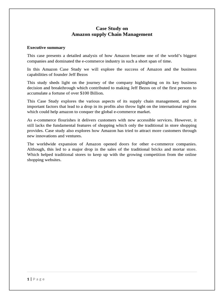 Amazon Case Study | PDF