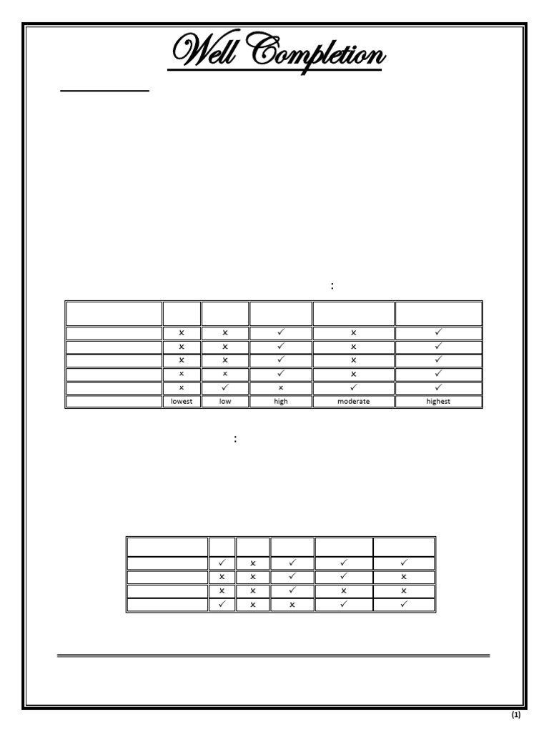 Well Completion | PDF