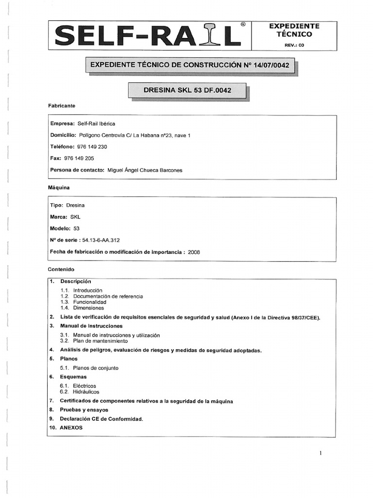 P-104 Cymi Ficha Técnica SKL53 DF-0042 | PDF