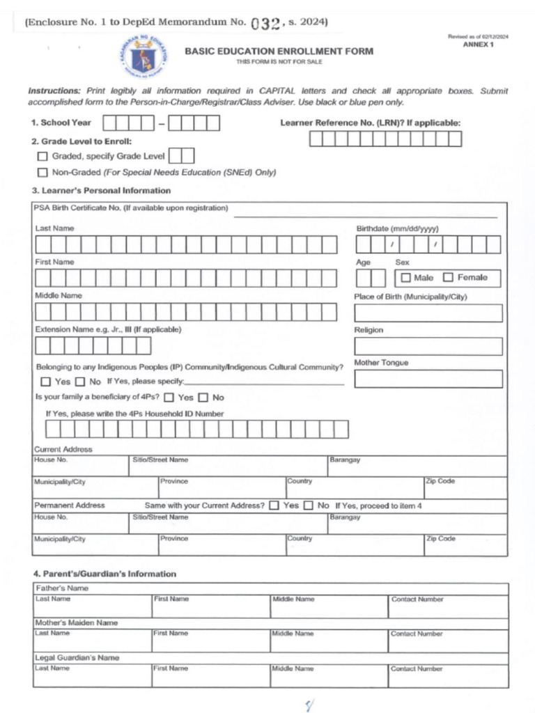 2024 New Enrollment Form | PDF