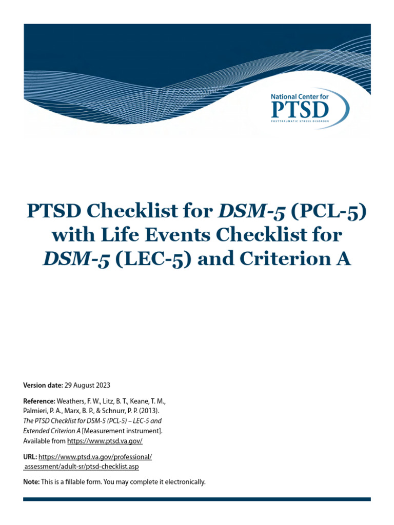 PCL5 LEC CriterionA | PDF | Experience | Career & Growth