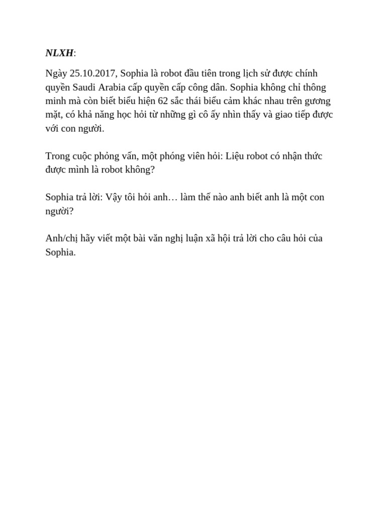 ĐỀ NLXH | PDF