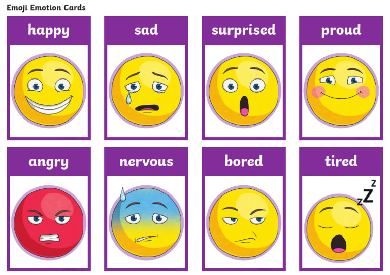 Au T 10003409 Emoji Emotion Cards - Ver - 1 | PDF