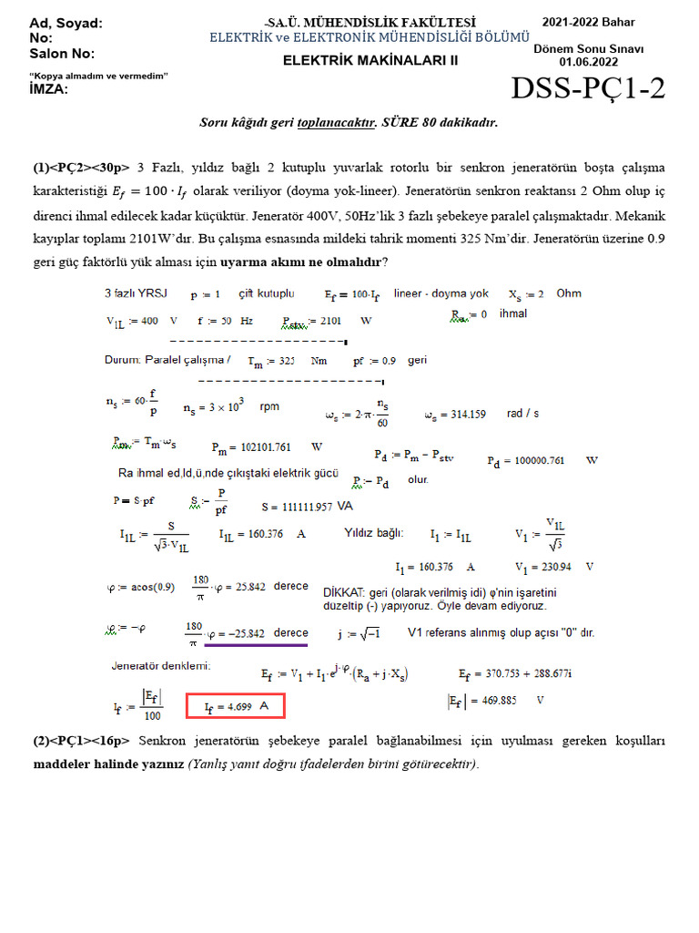 2122B EM2 Final Soru Yanit | PDF
