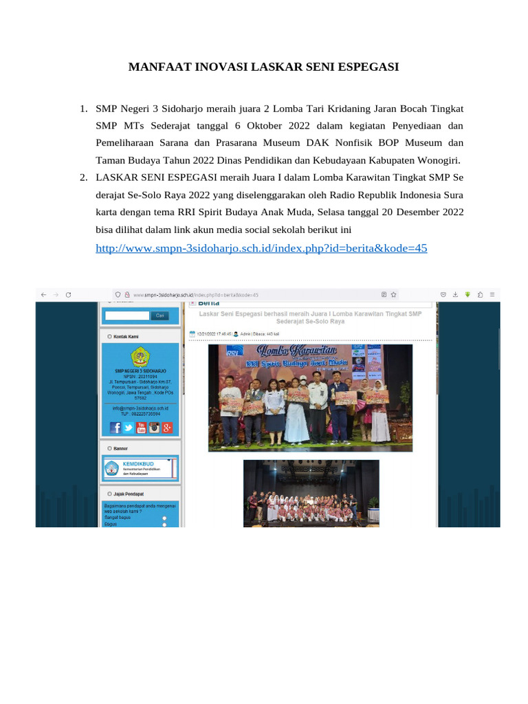 Indikator 18 - Manfaat Inovasi | PDF