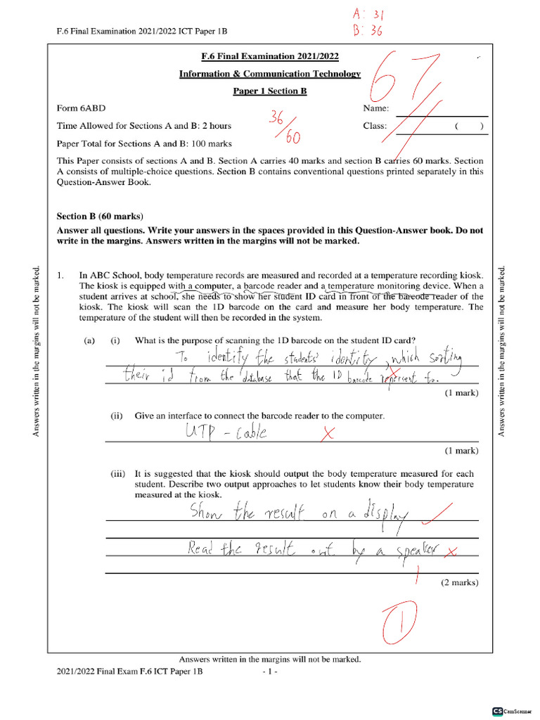 Mock Set 1 Paper 1 | PDF