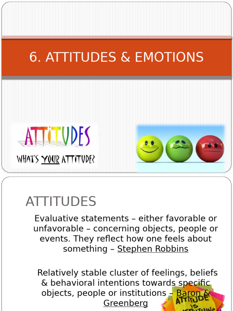6.Attitudes&Emotions Fhs | PDF