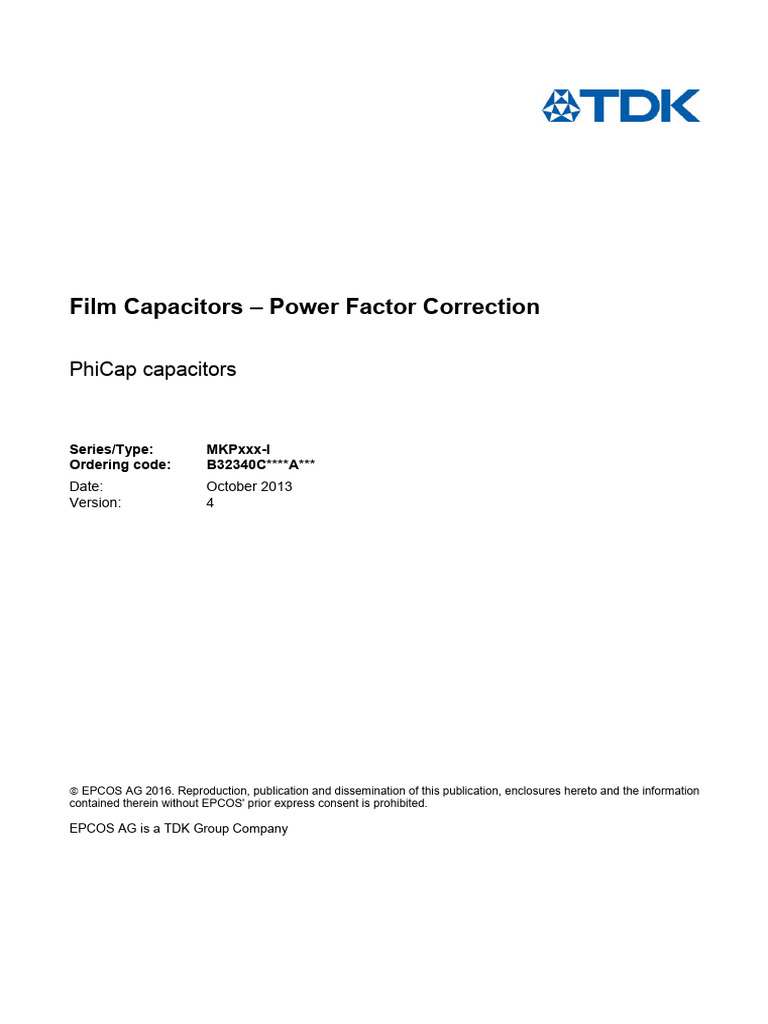 Capacitores EPCOS | PDF