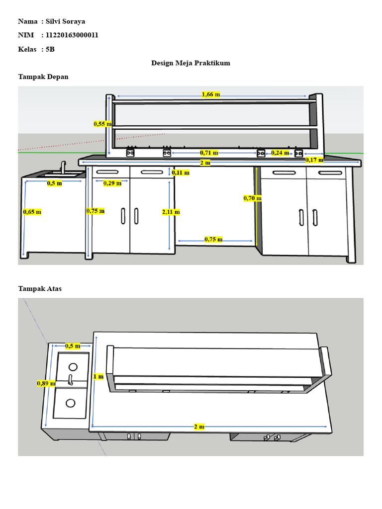 11 - Silvi Soraya - Tugas Design Meja Praktikum | PDF