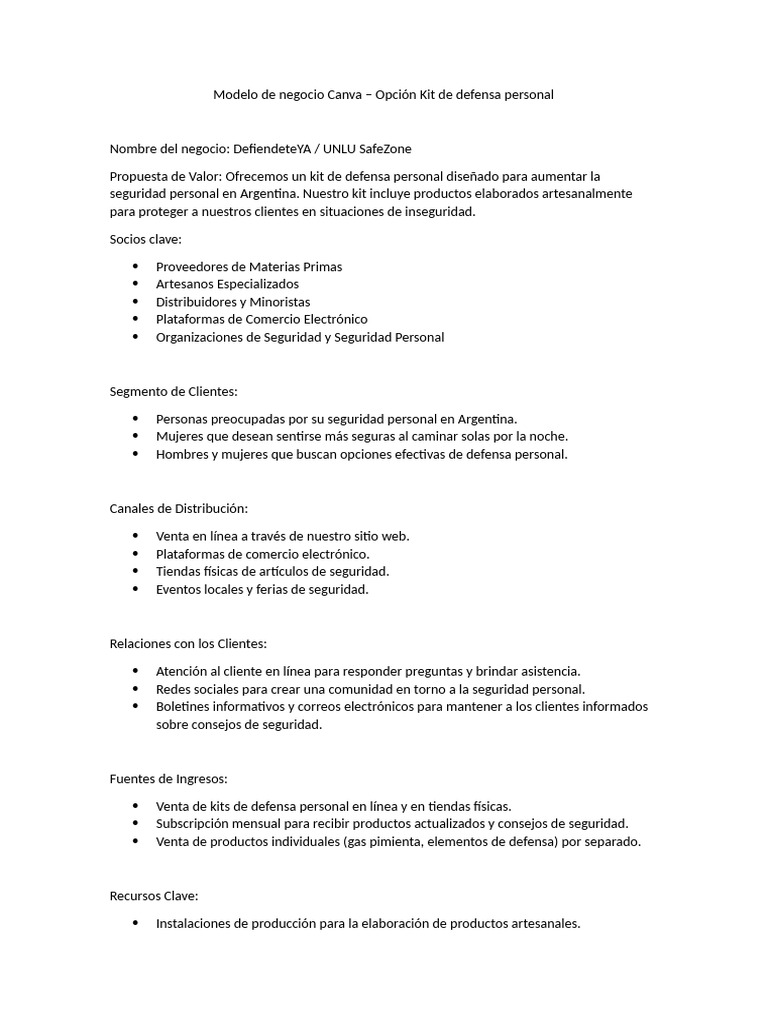 Kit de Defensa Personal DefiendeteYA | PDF | Comercio electrónico ...