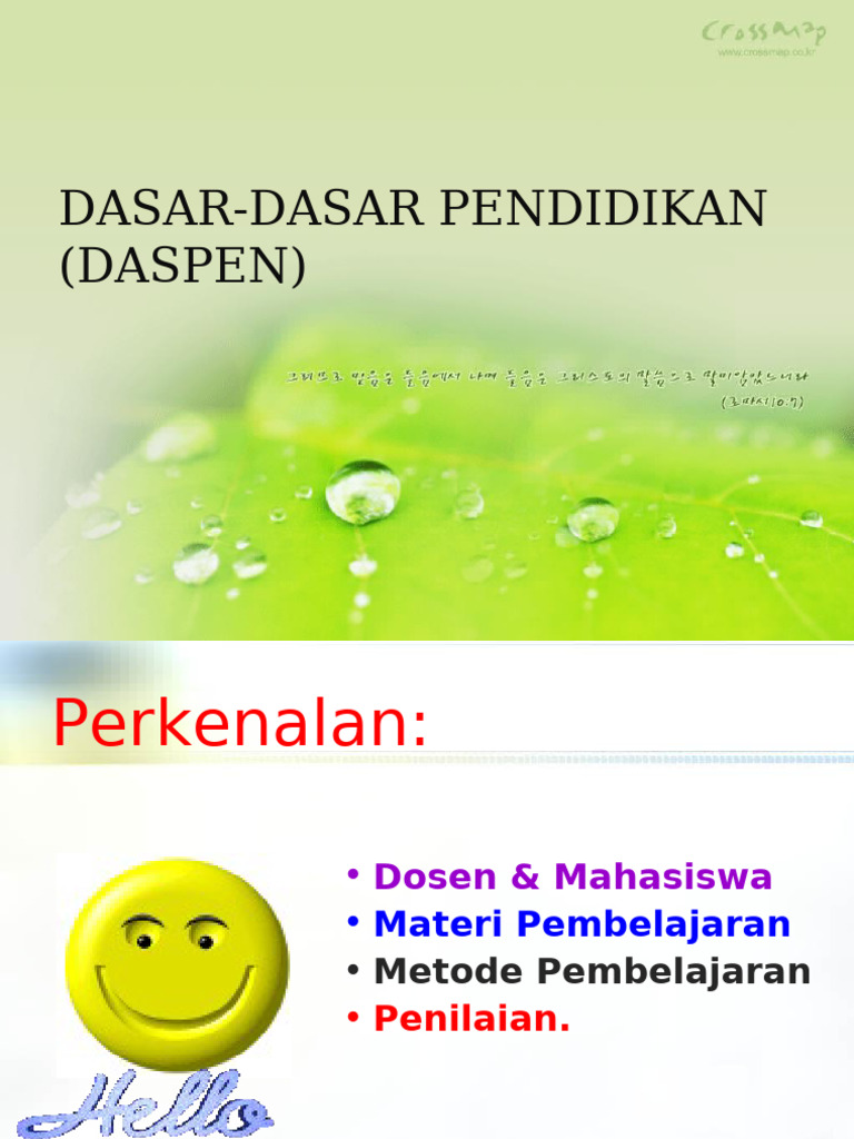 Dasar Dasar Pendidikan | PDF