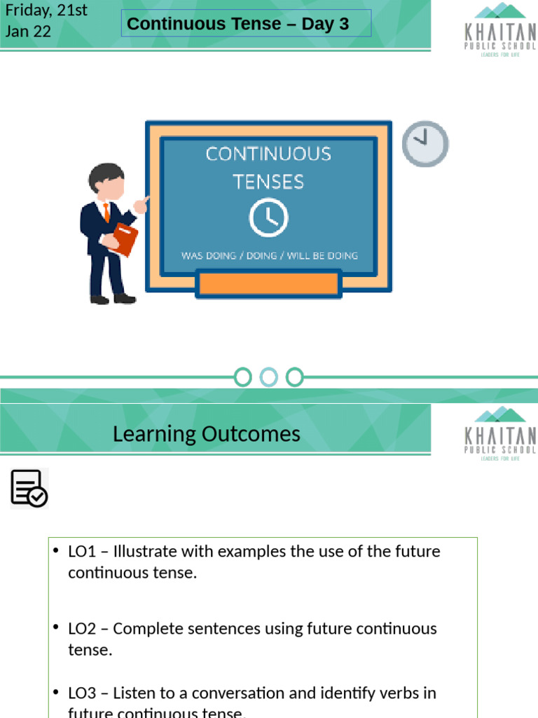 Grade 6 Continuous Tenses Day 3 | PDF