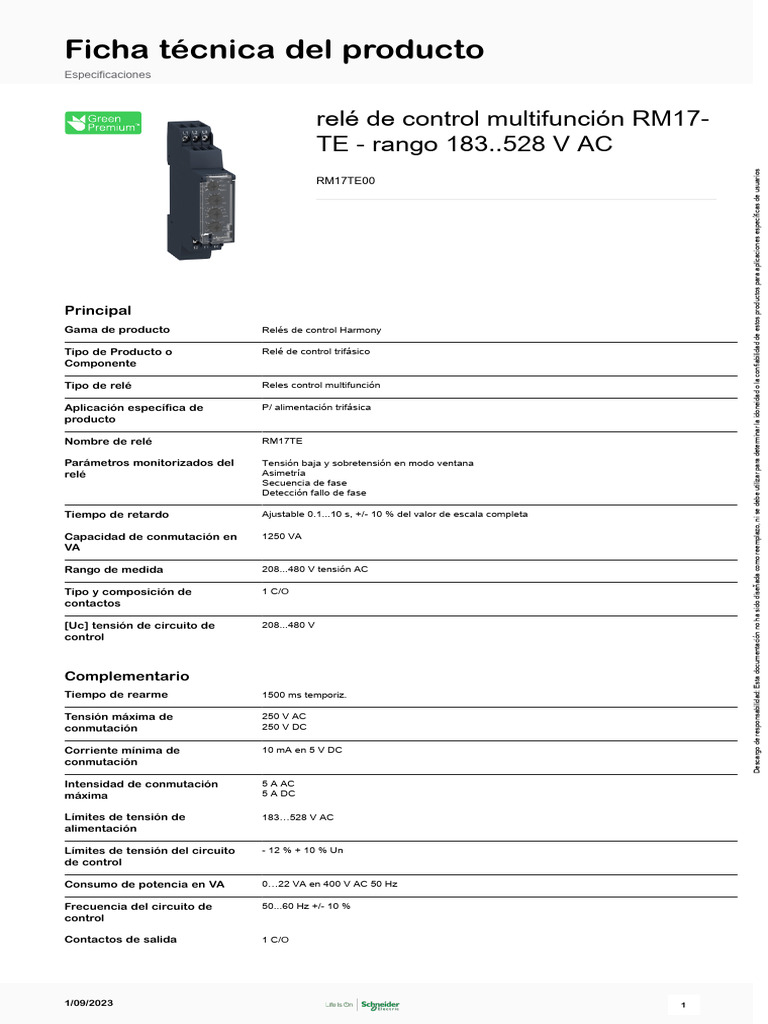 Relés Hamony Control - RM17TE00 | PDF