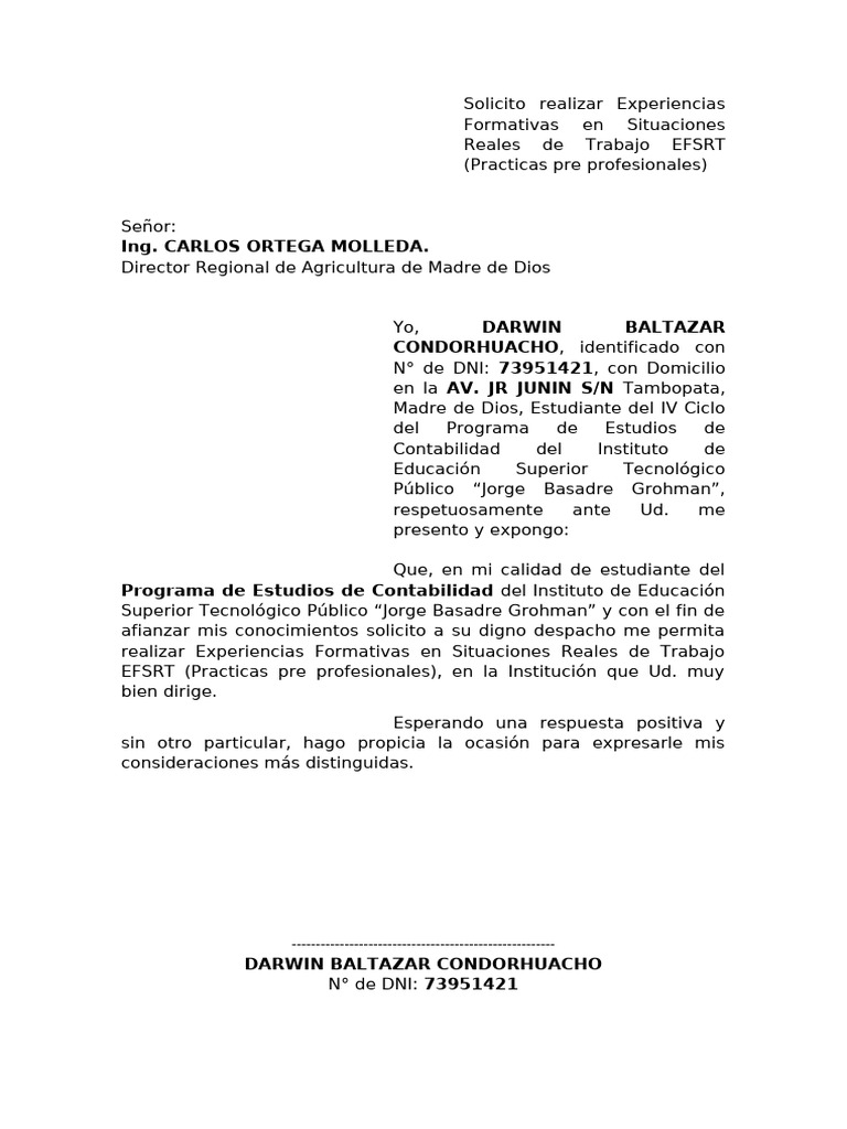 Solicitud DRAWIN | PDF