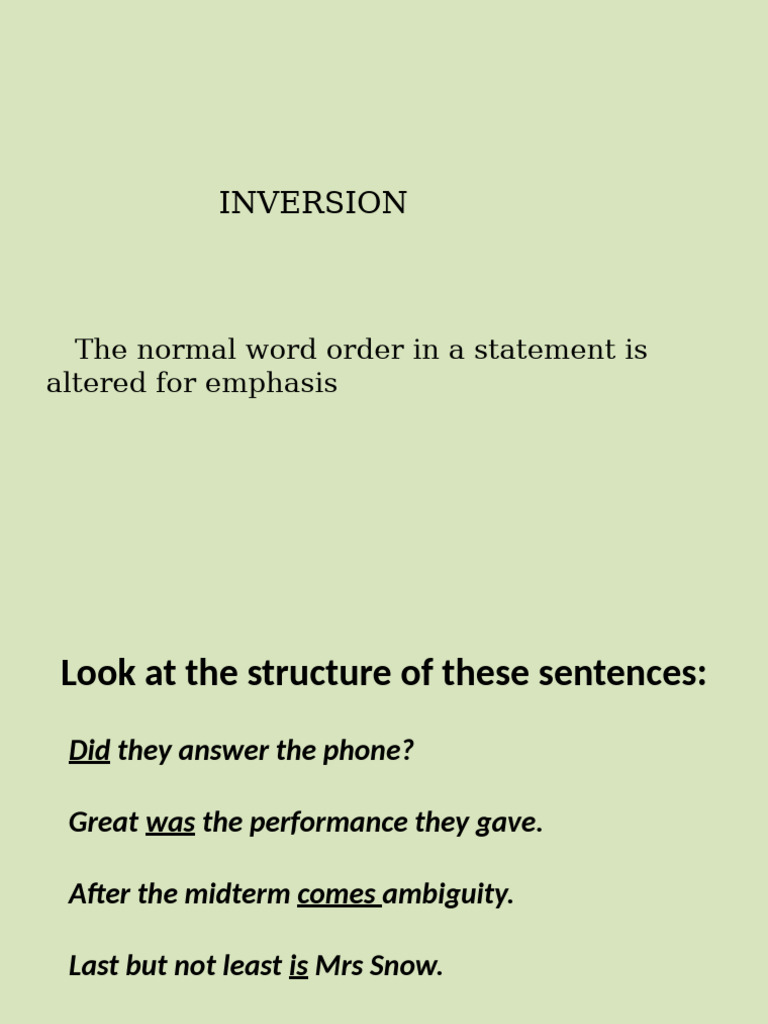 Inversion | PDF
