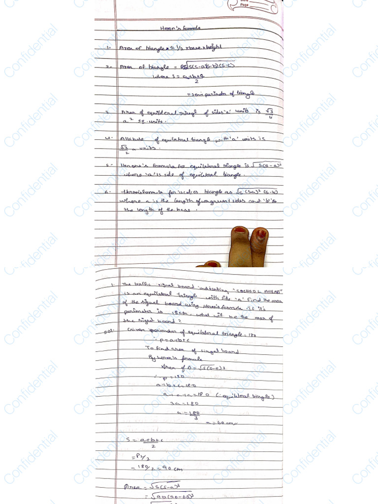 Herons Formula | PDF