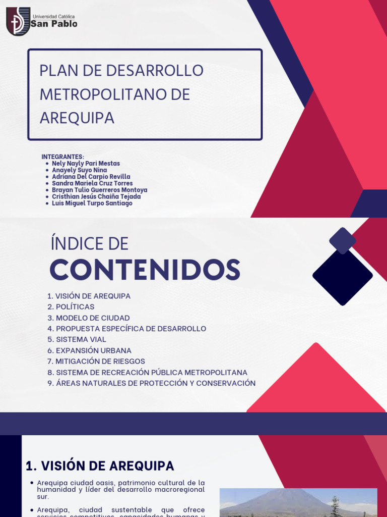 Plan de Desarrollo Metropolitano de Arequipa | PDF