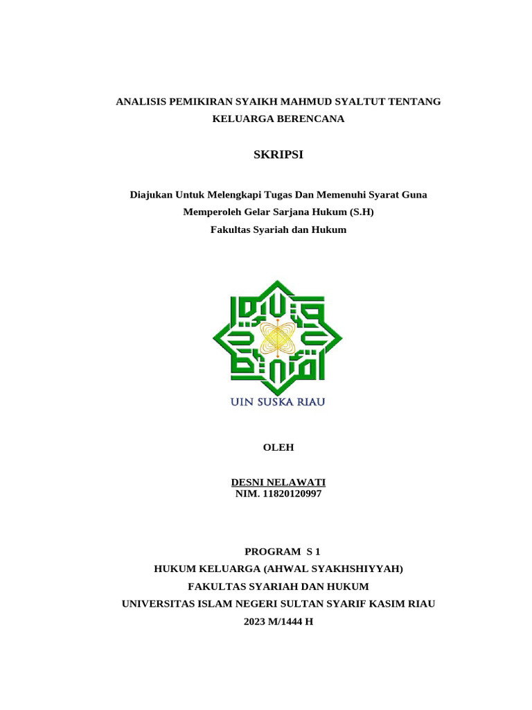 Skripsi Desni Nelawati | PDF