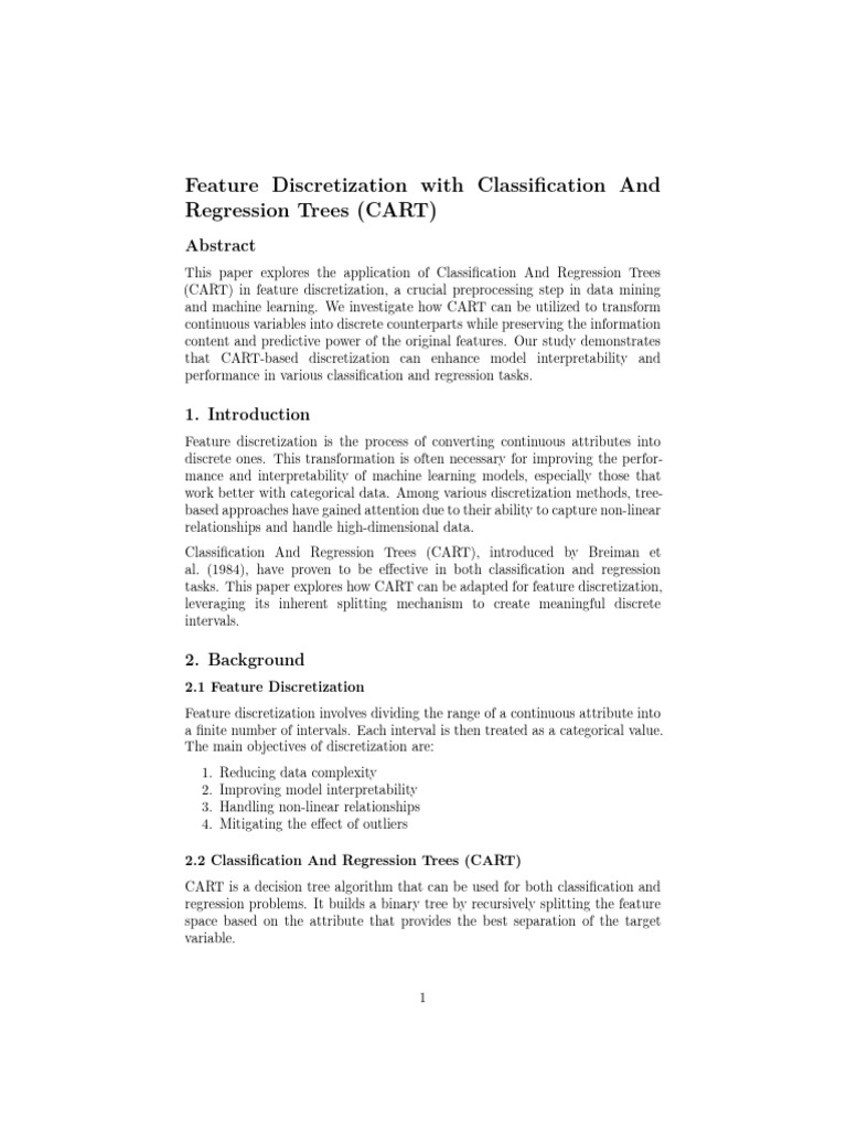 Feature Discretization Cart Journal | PDF | Statistical Classification | Computers