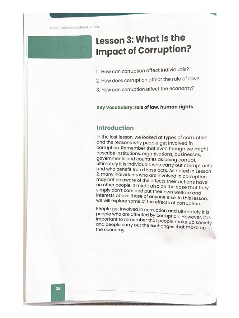 Impact of Corruption | PDF