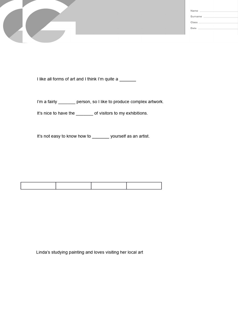 FCE Unit 6 | PDF