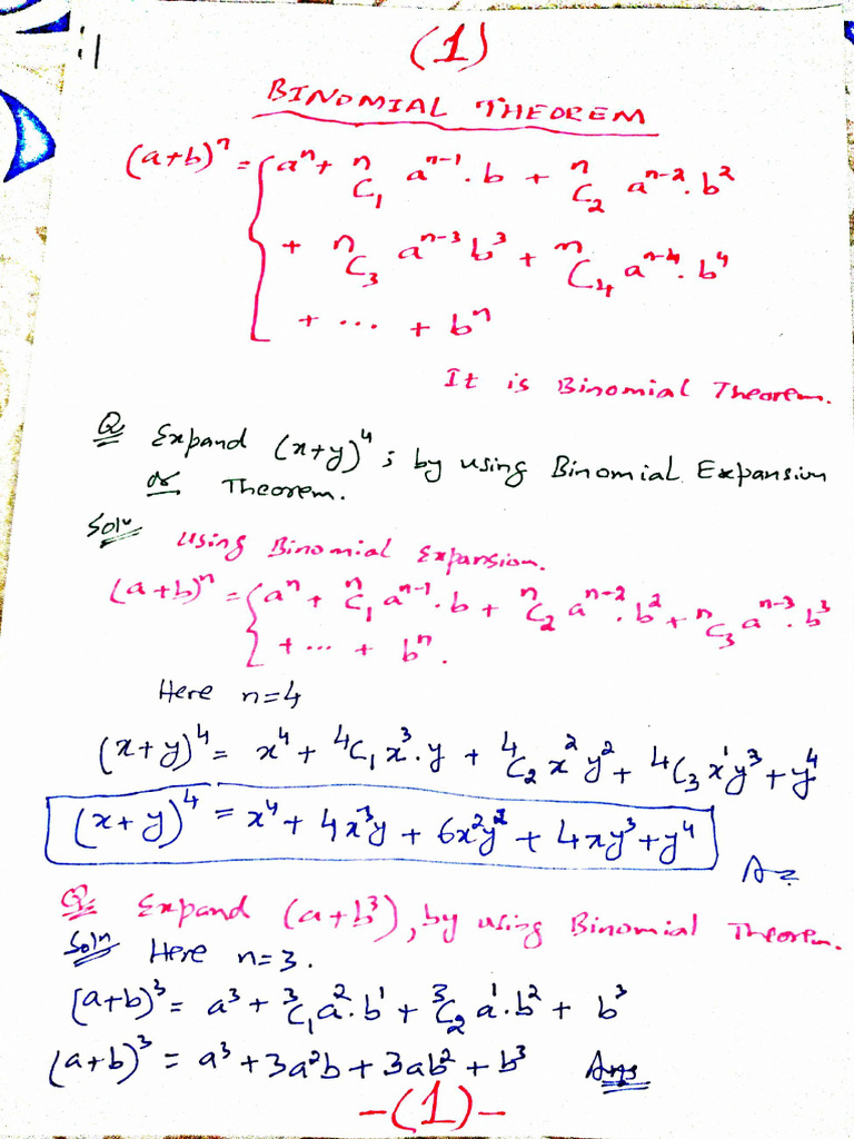 Binomial Theorem | PDF