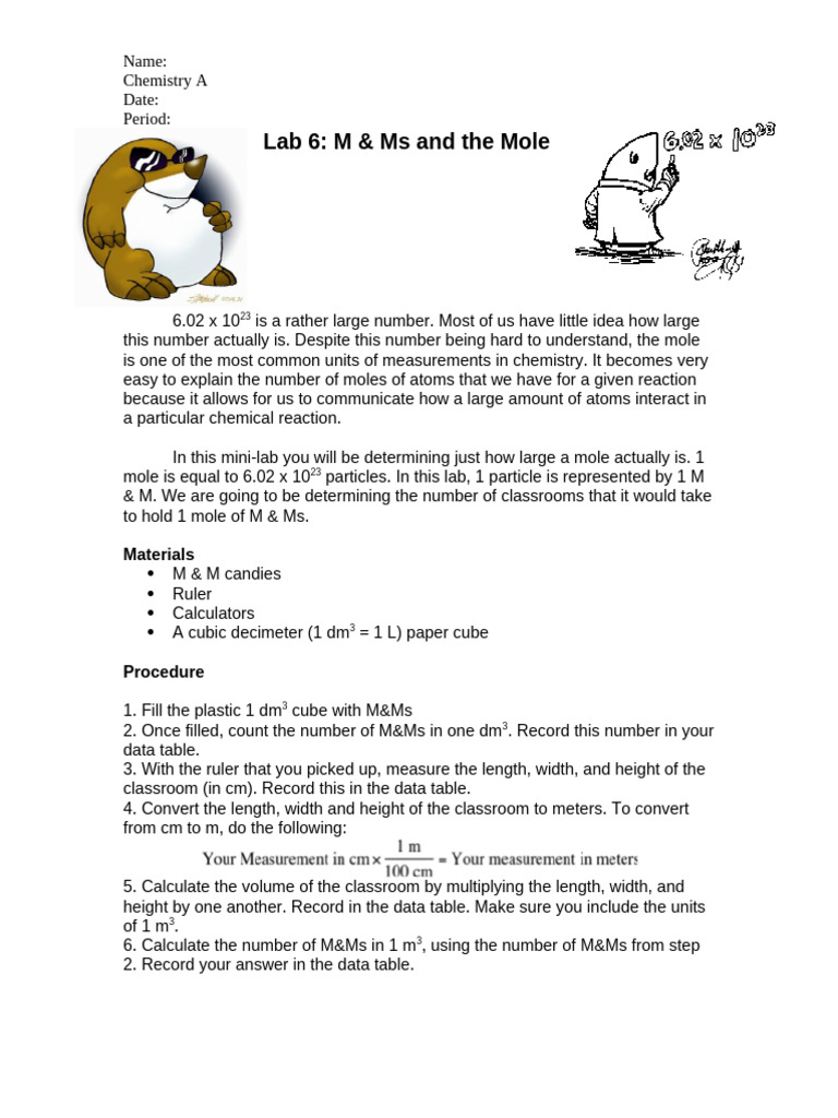 3 - 4 - Lab - Mole Lab | PDF