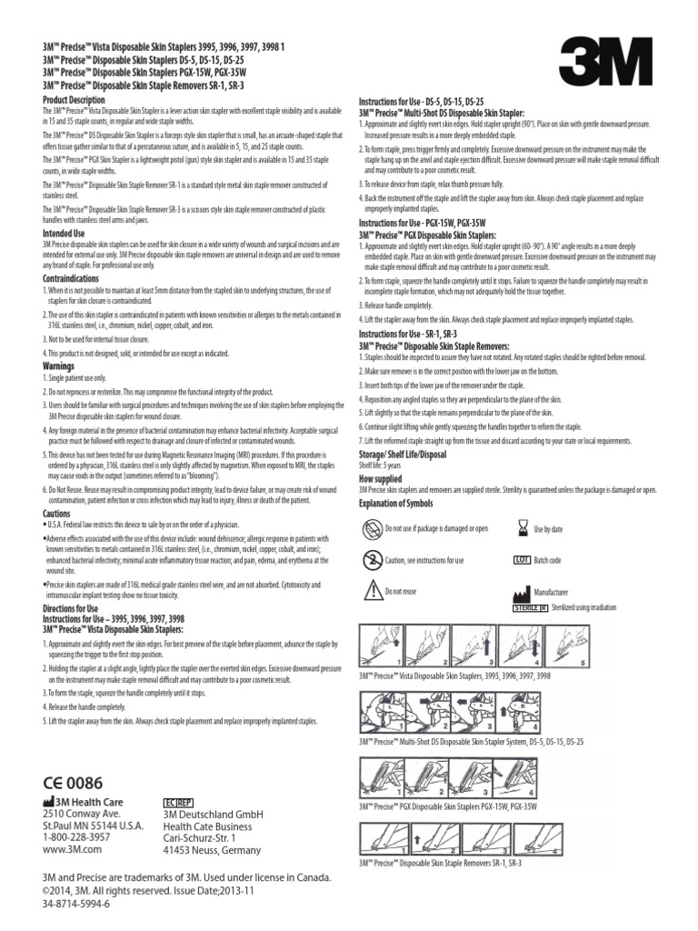 3M Skin Stapler IFU | PDF