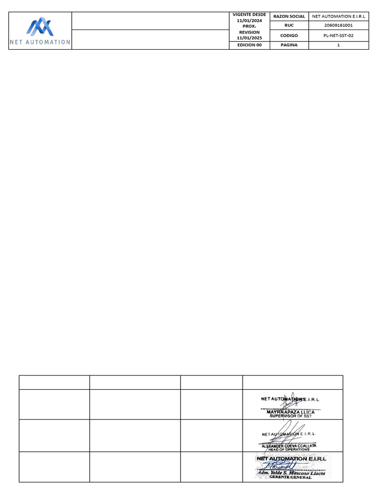 Pl-Net-Sst-02 Plan de Emergencia y Contingencia | PDF | Reanimación ...